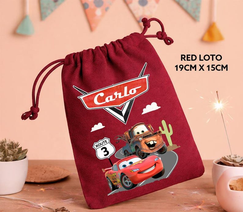 Cars Birthday Favor Bags - Cars Party Bags - Personalized Bags Birthday ...