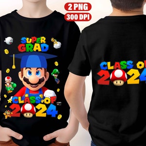 SUPER MARIO PNG Graduation T-shirt Digital Design, Class of 2024 ...