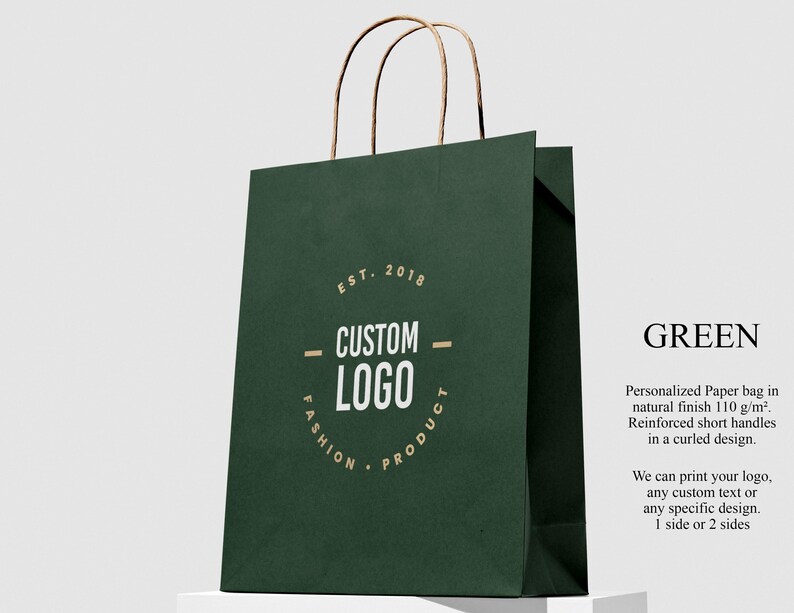 Personalized Paper Bags With Logo – Custom Kraft Shopping Bags – Eco ...