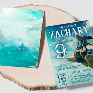 Editable the Legend of Zelda Birthday Invitation, Canva Template ...