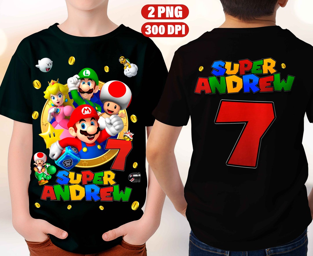 SUPER MARIO PNG Personalized Birthday T-shirt Digital Design, Digital ...