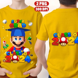 SUPER MARIO PNG Graduation T-shirt Digital Design, Class of 2024 ...
