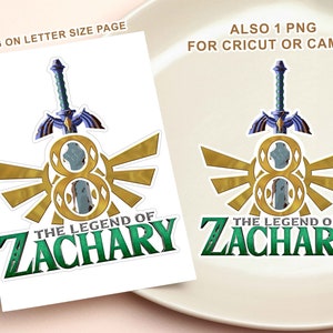 The Legend of Zelda Cake Topper | PNG | 300 DPI | Cut It on Cricut or ...