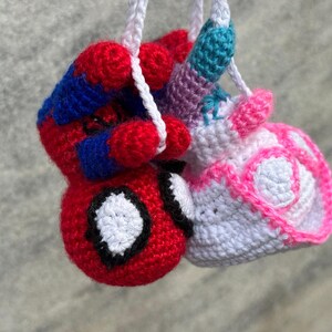 Crochet Spiderman Car Hanger: Cotton Car Mirror Charm - Etsy