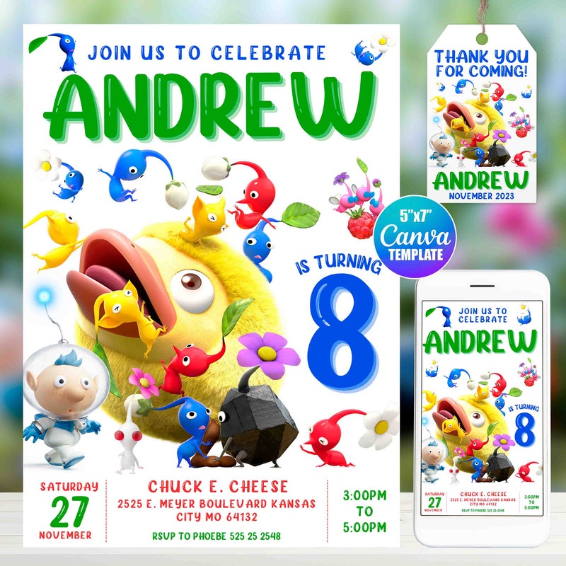 Pikmin Birthday Party Supplies - Etsy