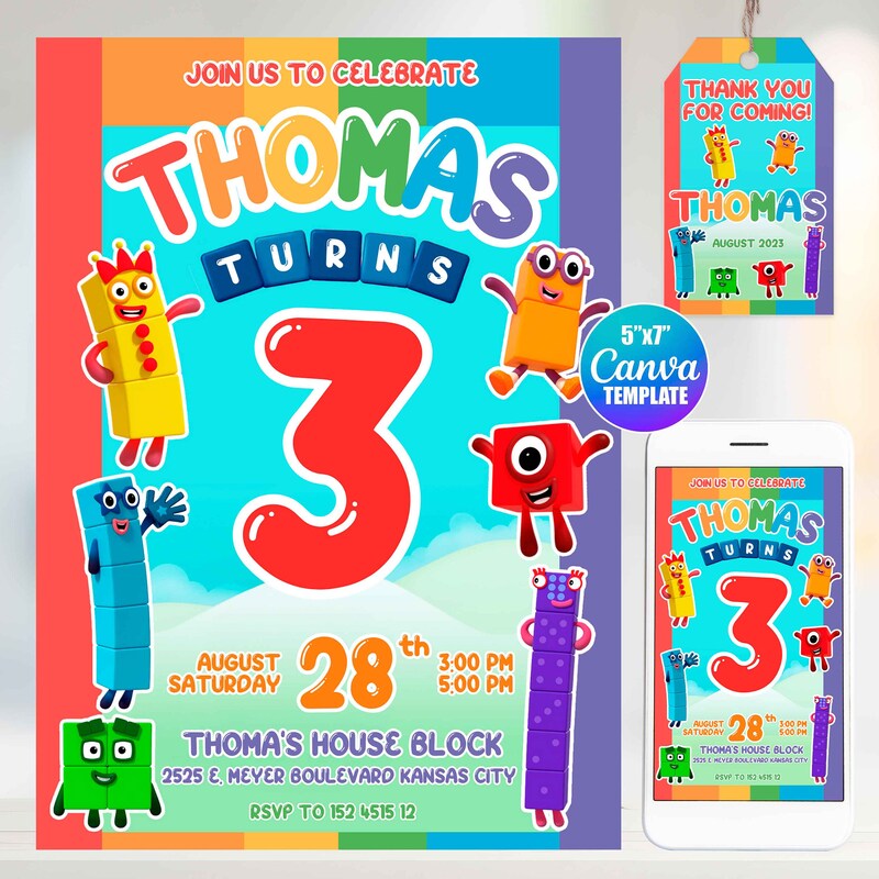 Number Blocks Stickers - Etsy