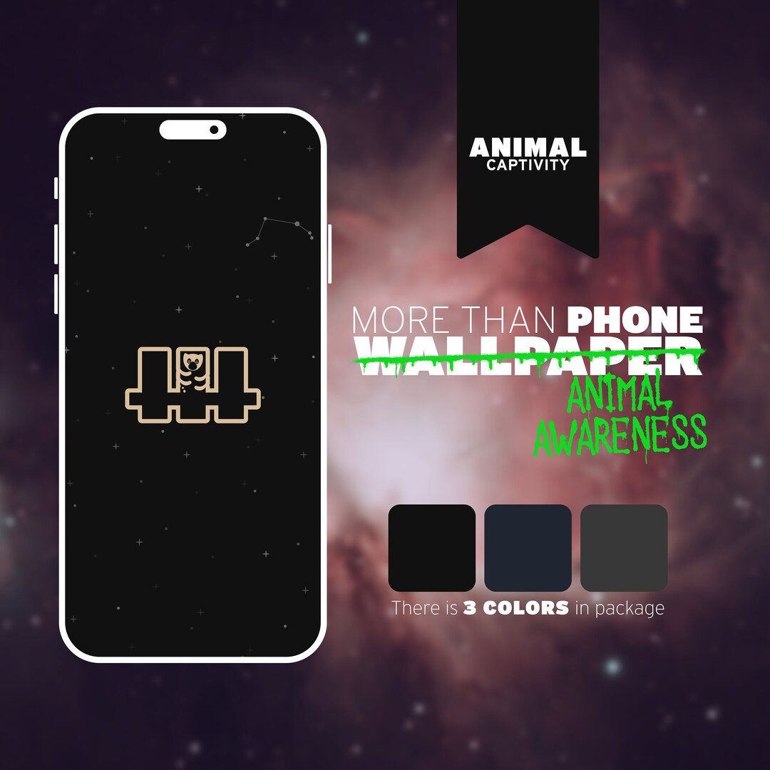 Animal Captivity Awareness Phone Wallpaper, Astral Design Phone ...