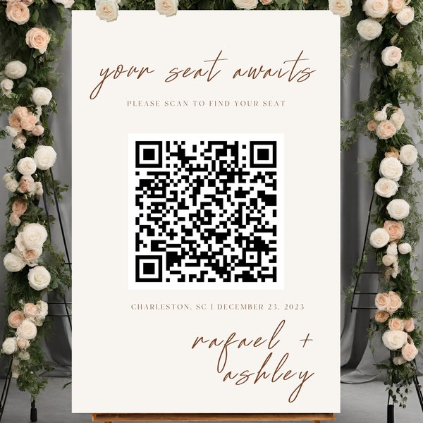 Qr Code Sign Seating Chart - Etsy