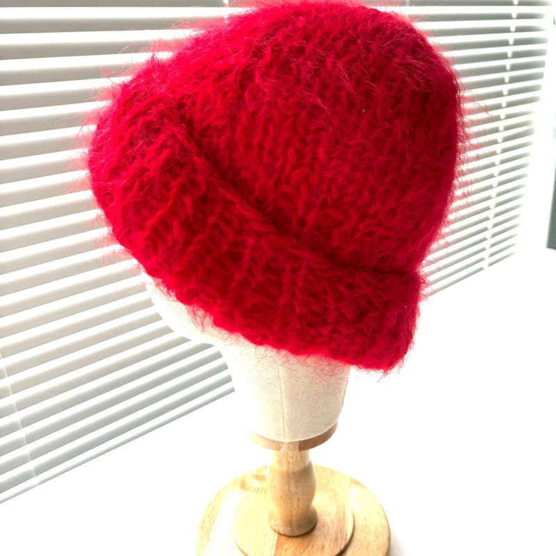 Red Knit Hat - Etsy