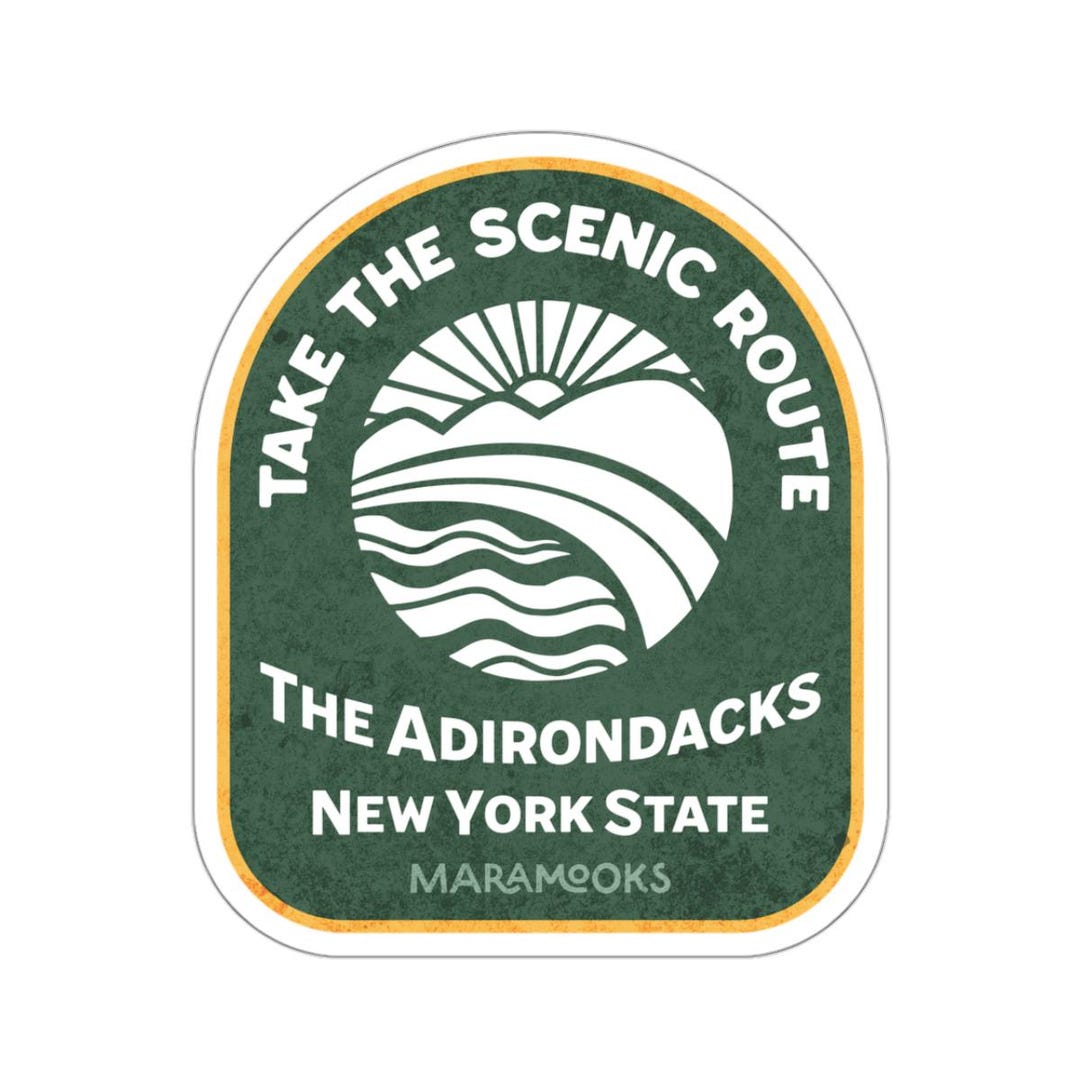 Adirondacks Scenic Route Kiss-cut Stickers, Travel Stickers, Laptop ...