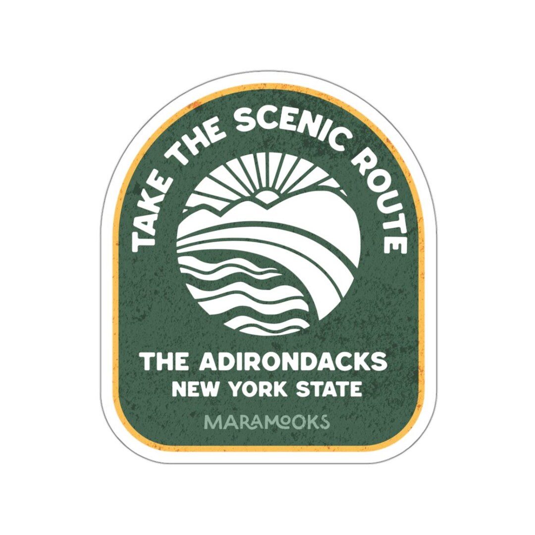 Adirondacks Scenic Route Kiss-cut Stickers, Travel Stickers, Laptop ...