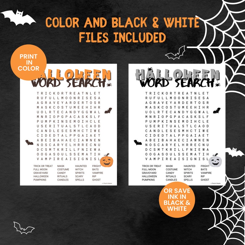 Halloween Word Search Game Printable Halloween Word Search Puzzle ...