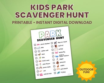 Park Photo Scavenger Hunt for Kids Park Treasure Hunt Park Scavenger ...