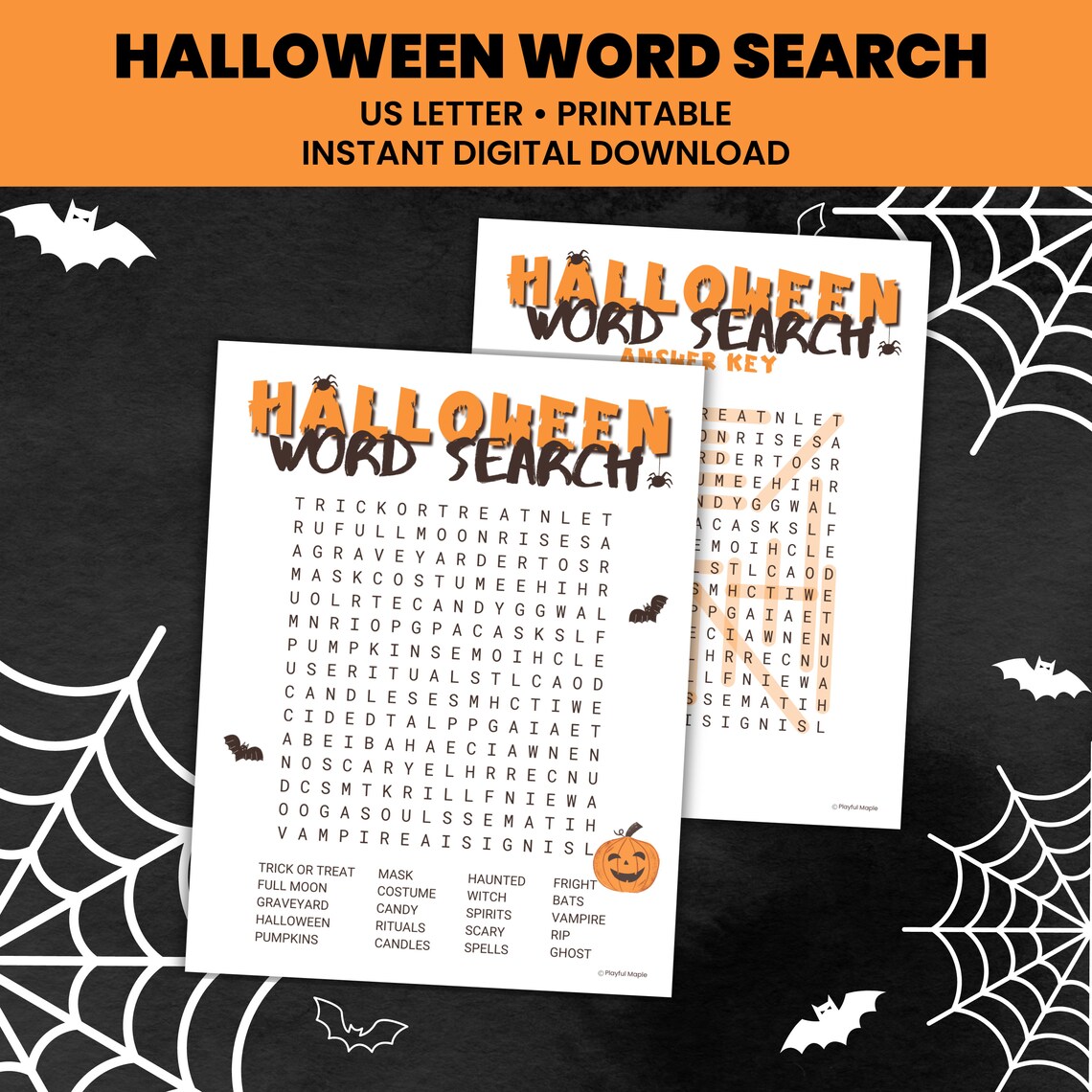 Halloween Word Search Game Printable Halloween Word Search Puzzle ...