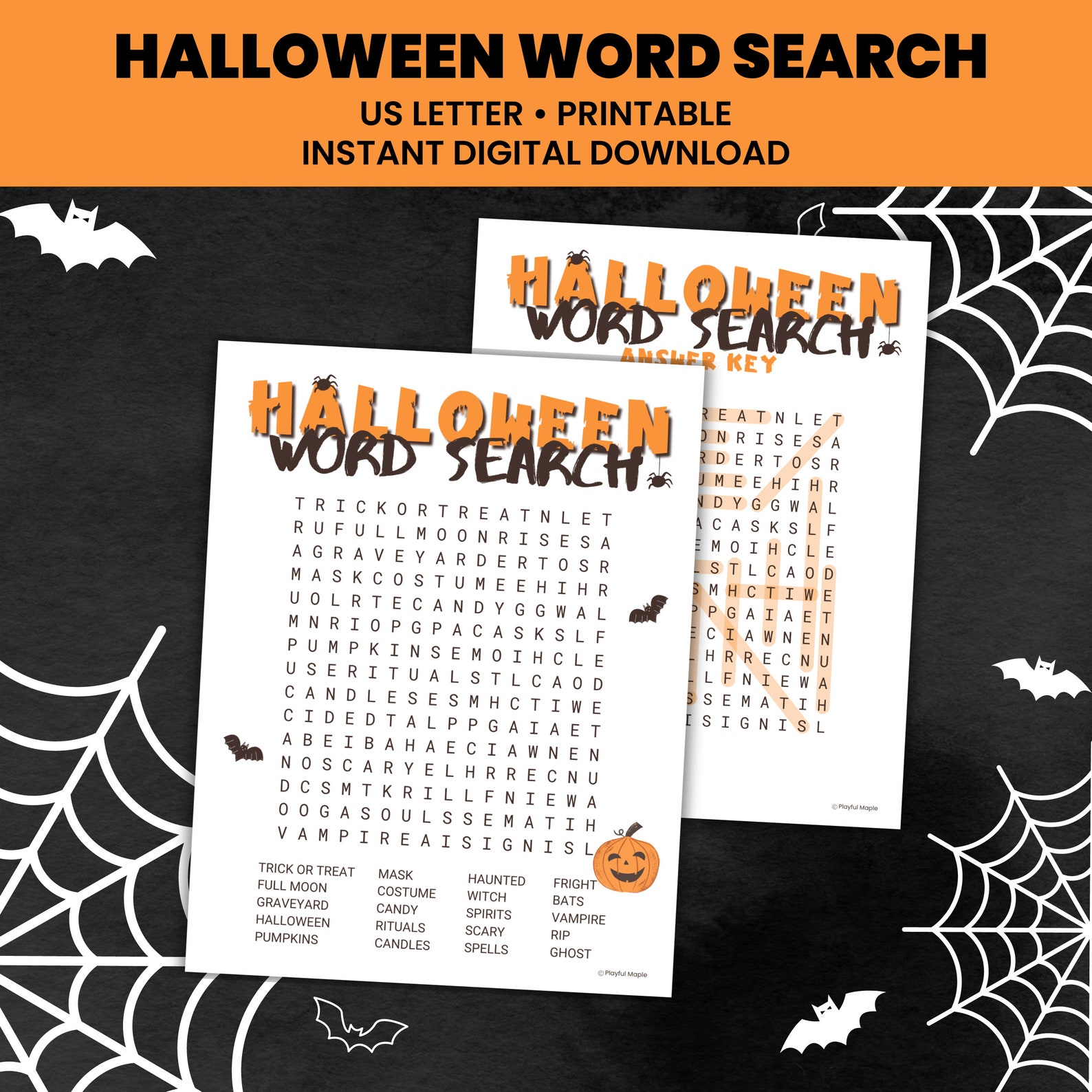 Halloween Word Search Game Printable Halloween Word Search Puzzle ...