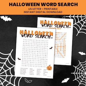 Halloween Word Search Game Printable Halloween Word Search Puzzle ...