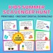 Summer Scavenger Hunt for Kids Printable Summer Activity Kids ...