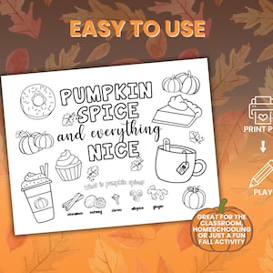 Fall Activity Placemats Printable Fall Coloring Pages Kids Fall ...