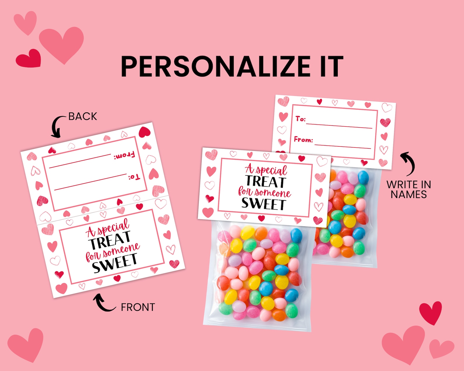 Valentine Treat Bag Topper Printable Treat Bag Topper for Goody Bags ...