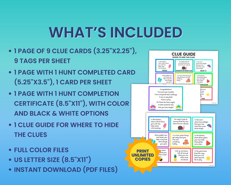 Summer Scavenger Hunt for Kids Printable Summer Activity Kids ...