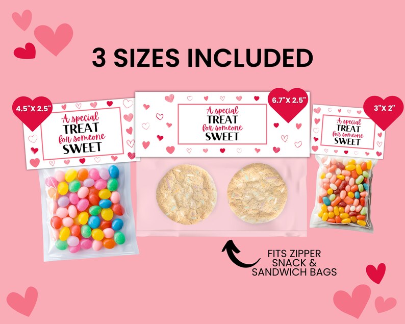 Valentine Treat Bag Topper Printable Treat Bag Topper for Goody Bags ...