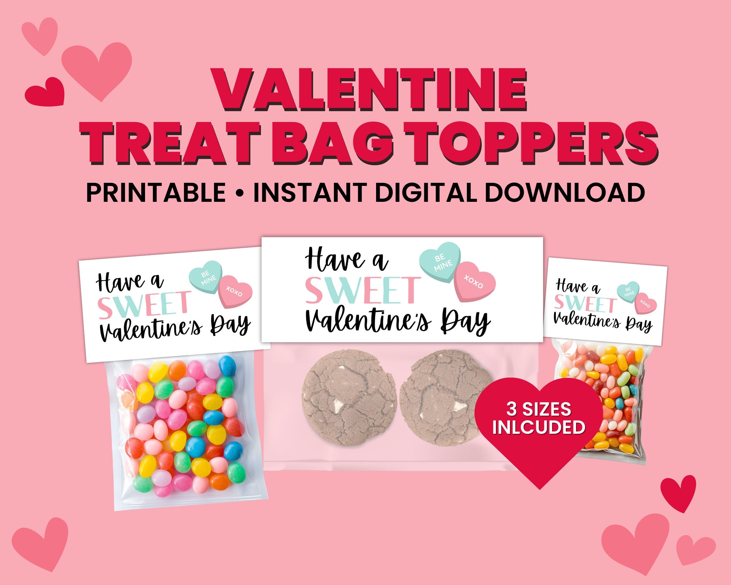 Valentine Treat Bag Topper Printable Treat Bag Topper for Valentine's ...