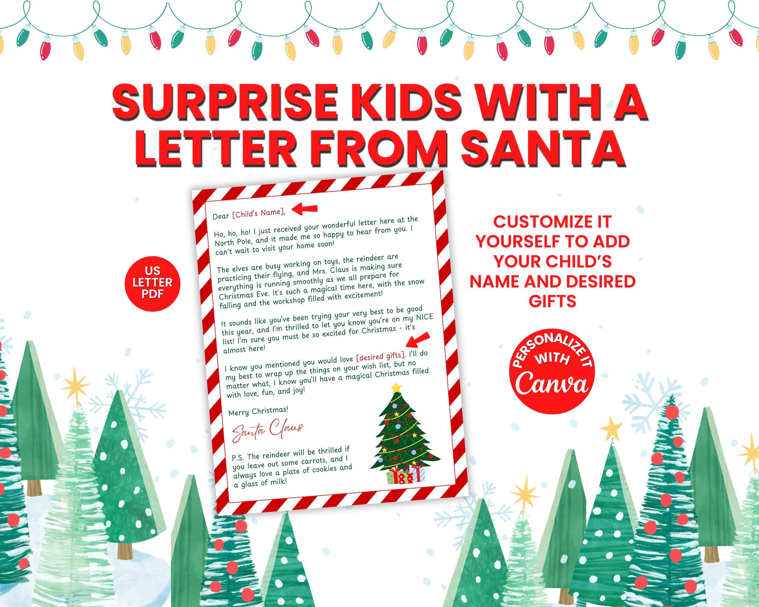 Personalized Letter From Santa Letter for Kids Christmas Letter ...