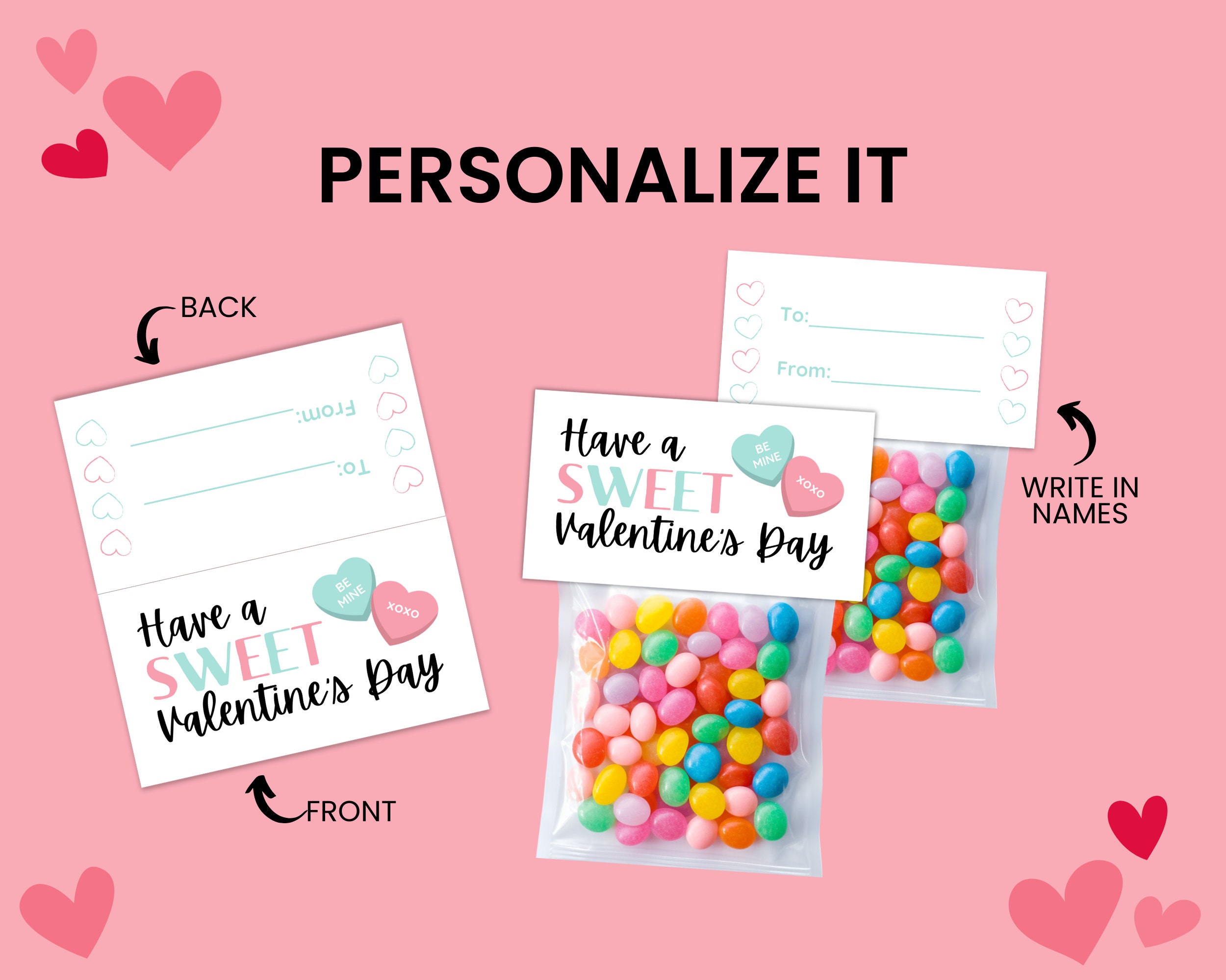 Valentine Treat Bag Topper Printable Treat Bag Topper for Valentine's ...