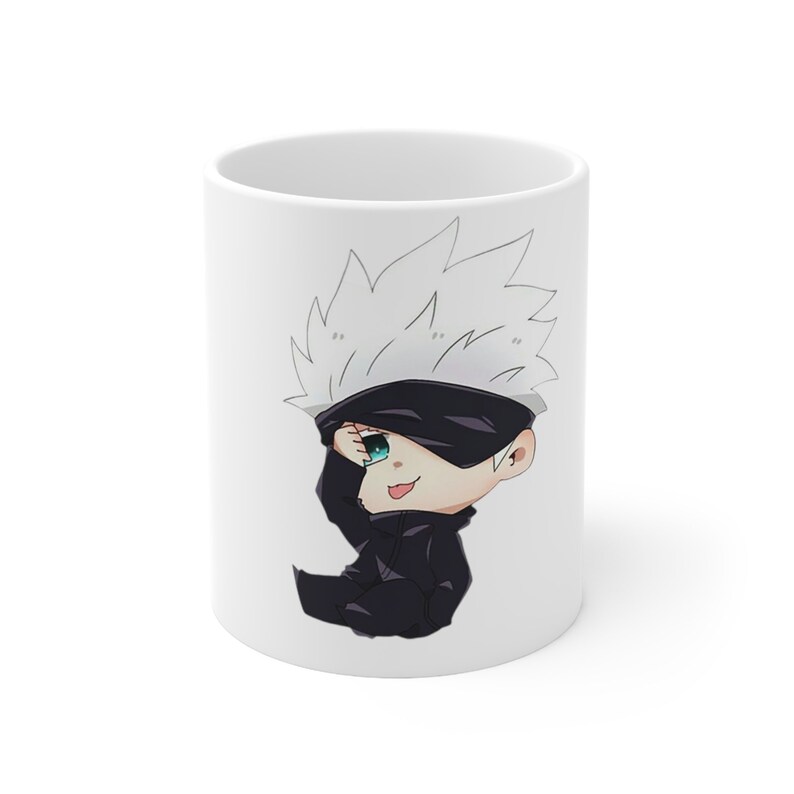 Chibi Gojo Satoru Jujutsu Kaisen Mug Ceramic Mug 11oz Chibi Gojo Satoru ...