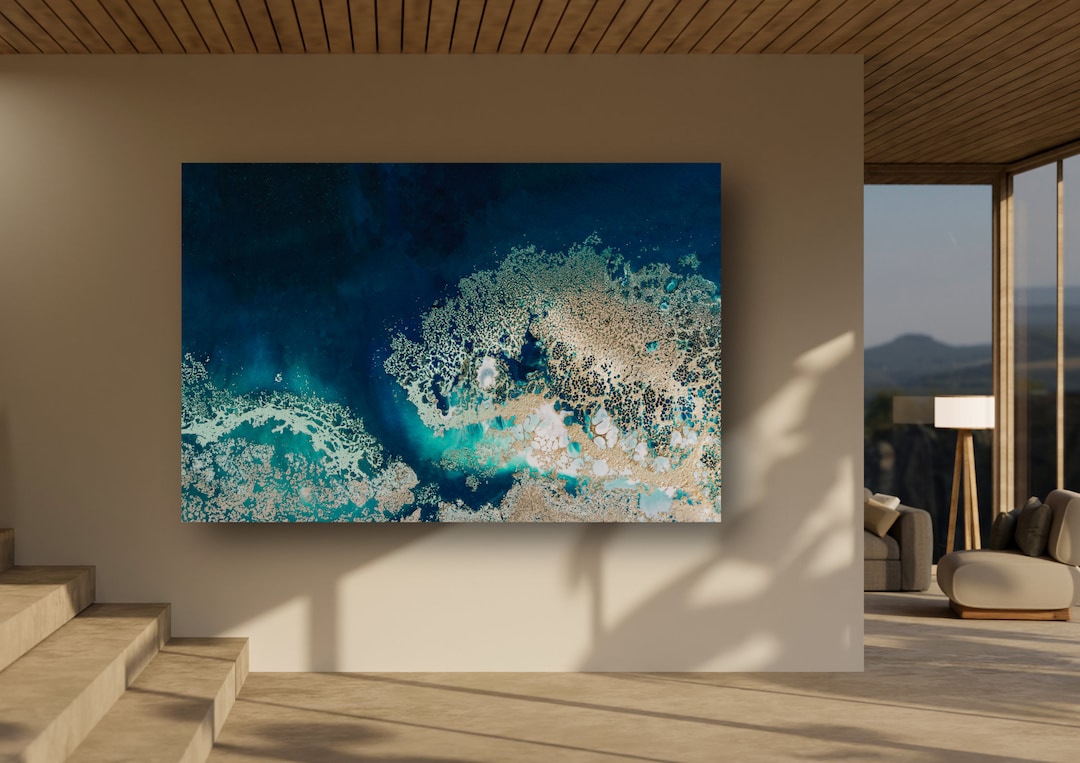 Deep Ocean Reef Artwork, Large Rolled Canvas, Deep Sea Wall Art ...