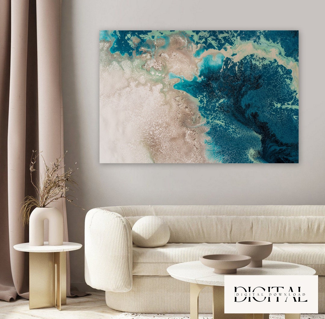 Teal Seas Art -ocean Art Print - Extra Large Ocean Art - Printable Art ...