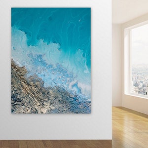 Cerulean Blue Art Print, Pentewan Print, Ocean Print, Coastal Artwork ...