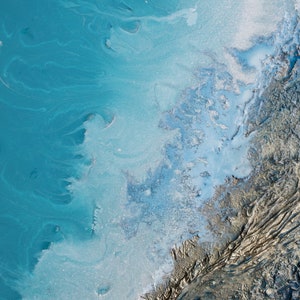 Cerulean Blue Art Print, Pentewan Print, Ocean Print, Coastal Artwork ...