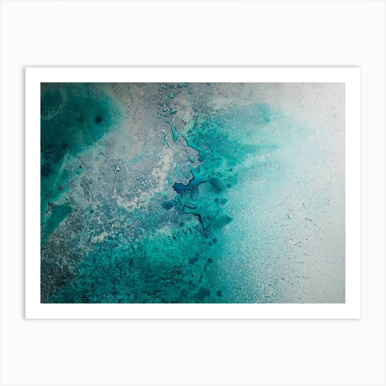 Digital Turquoise Ocean Art Printable Original Painting by Petra Meikle ...