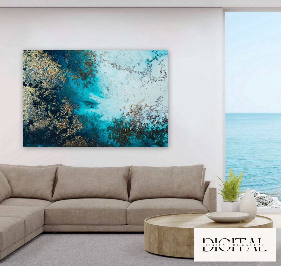 Clear Waters Ocean Art Aerial Ocean Art Print Extra Large Ocean Art ...