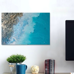 Cerulean Blue Art Print, Pentewan Print, Ocean Print, Coastal Artwork ...
