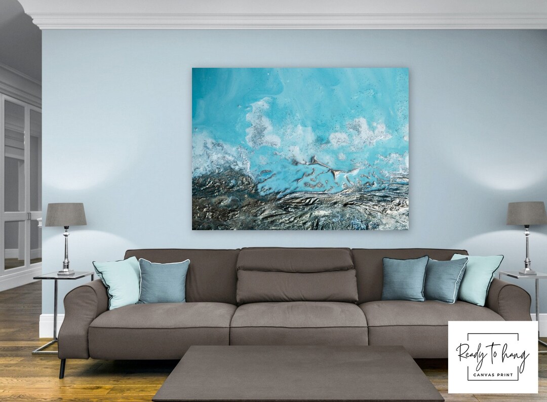 Turquoise Ocean Rocks Wall Art - Tropical Wall Print - Aerial Ocean Art ...