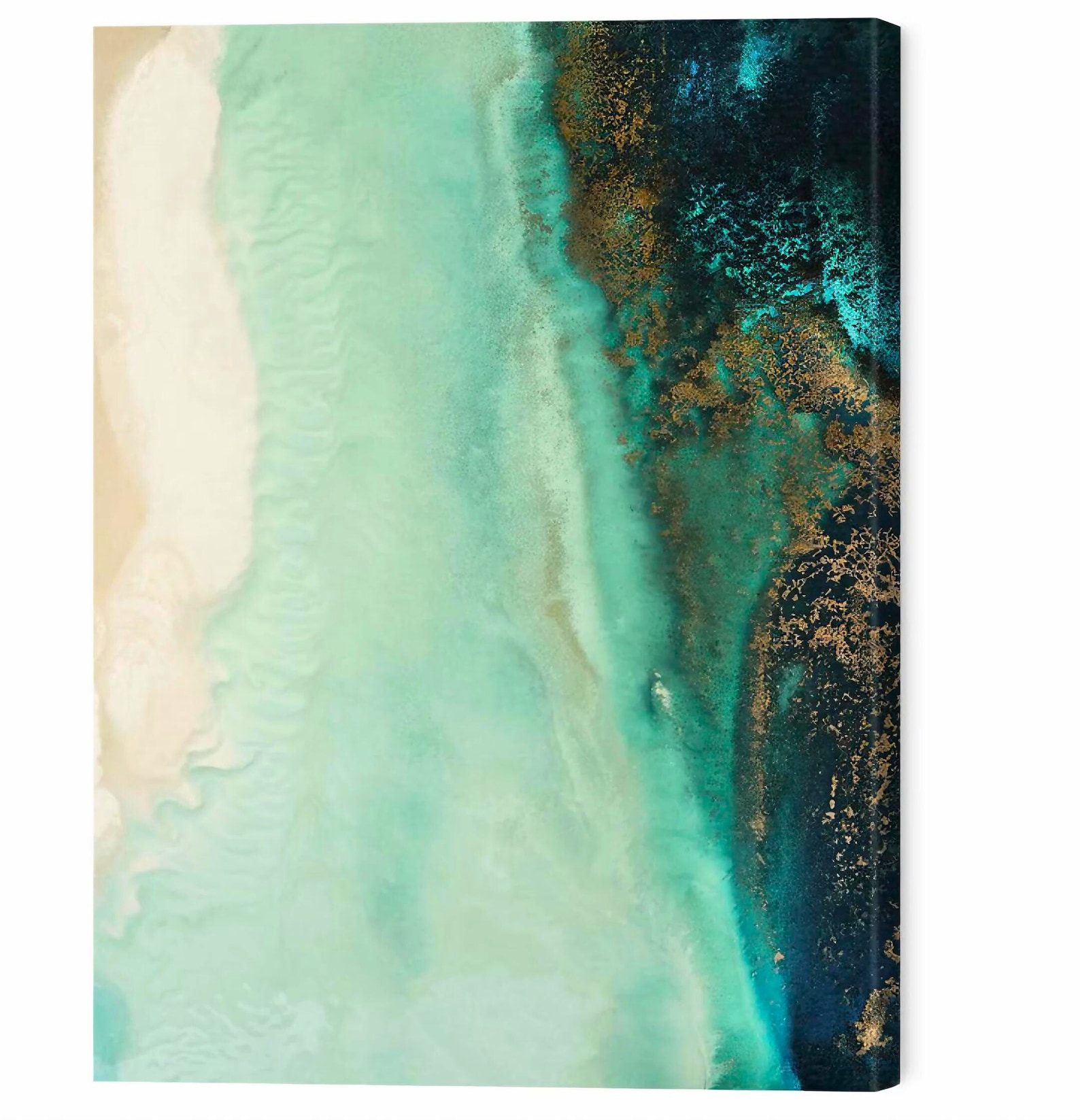 Waikiki Reef Canvas, Extra Large Ocean Print, Zen Calming Beach Wall ...