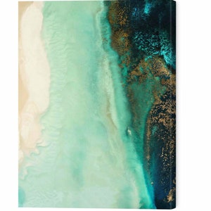 Waikiki Reef Canvas, Extra Large Ocean Print, Zen Calming Beach Wall ...