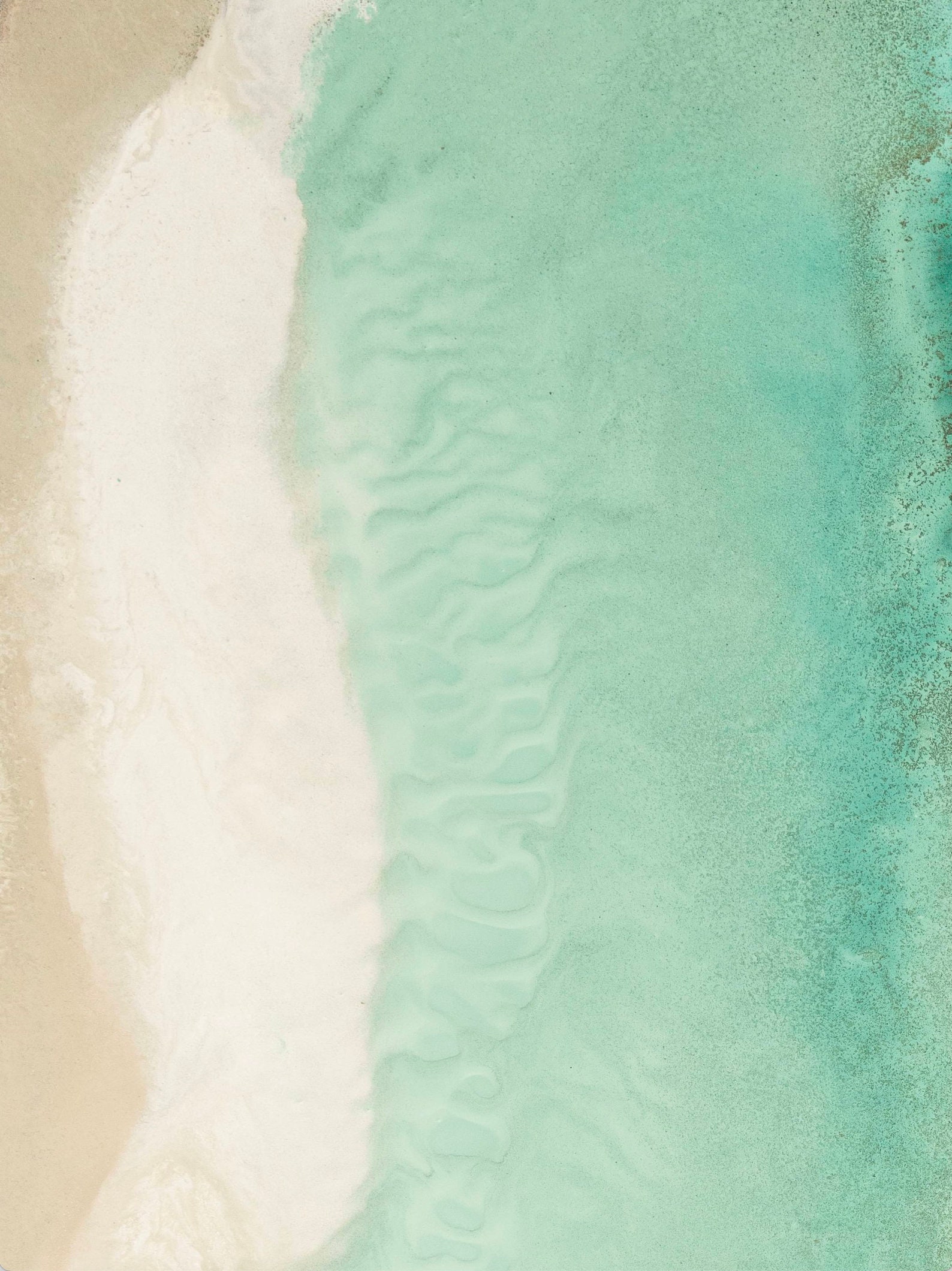 Waikiki Reef Canvas, Extra Large Ocean Print, Zen Calming Beach Wall ...