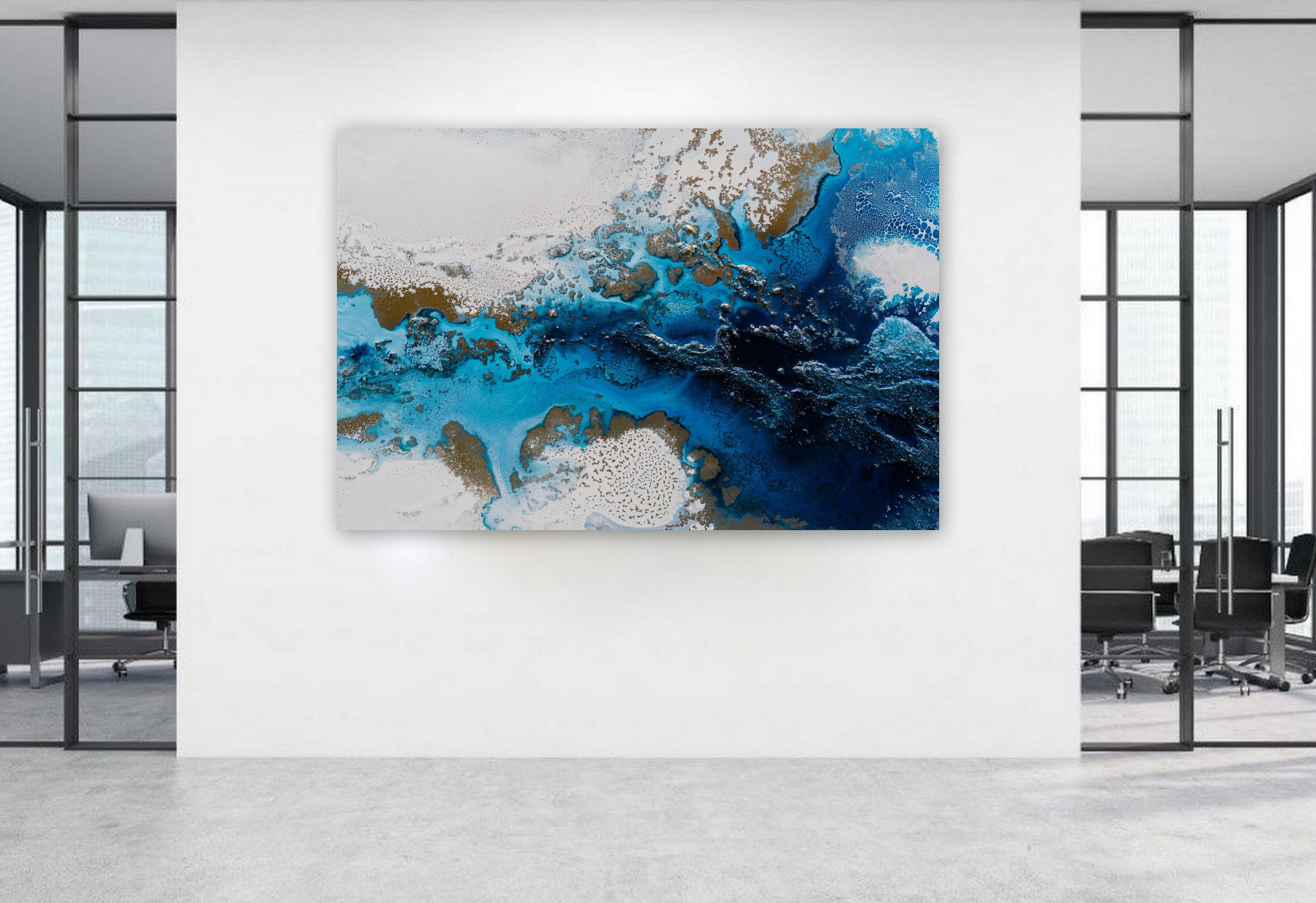 Sea Water Flow Aerial Ocean Art Print Extra Large Ocean Art Printable ...