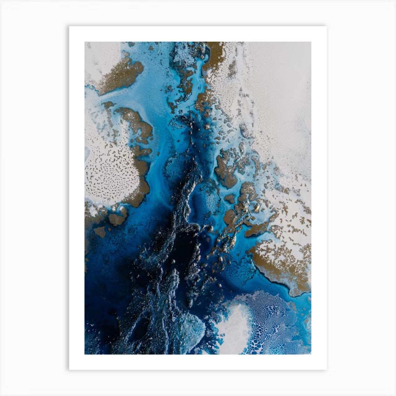 Sea Water Flow Aerial Ocean Art Print Extra Large Ocean Art Printable ...