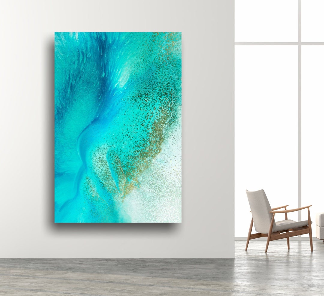 Large Coastal Prints, Turquoise Beach Art, Seychelles Beach Print ...