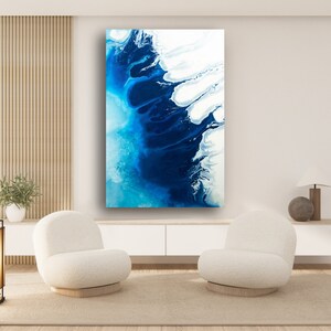 Extra Large Rolled Canvas Print, Oversized Ocean Wall Art, Vertical ...