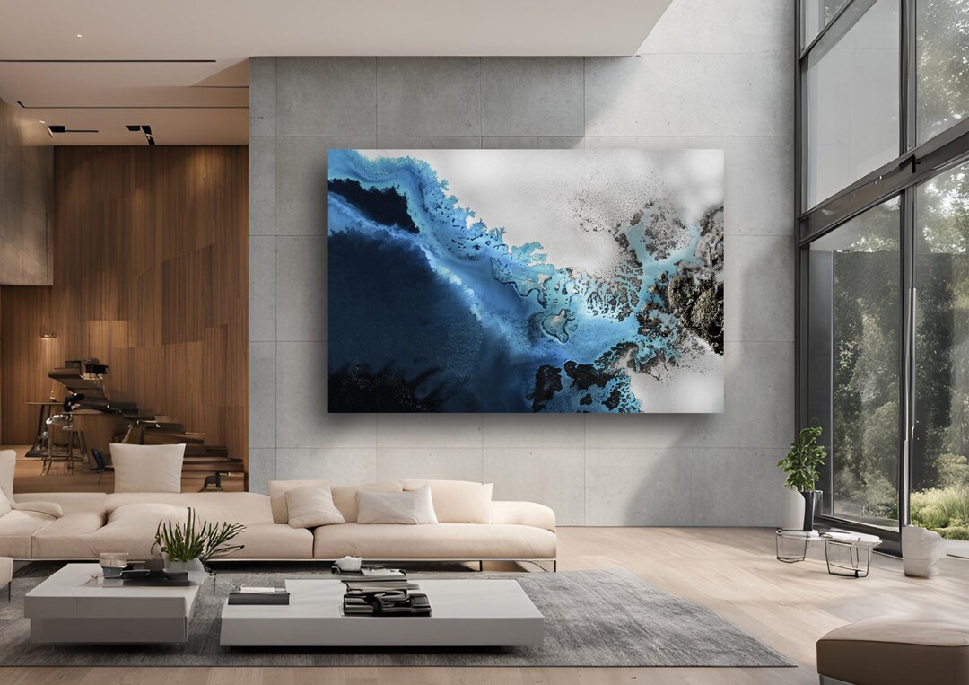 Extra Large Oversize Rolled Canvas Print With Ocean Design, Maldives ...