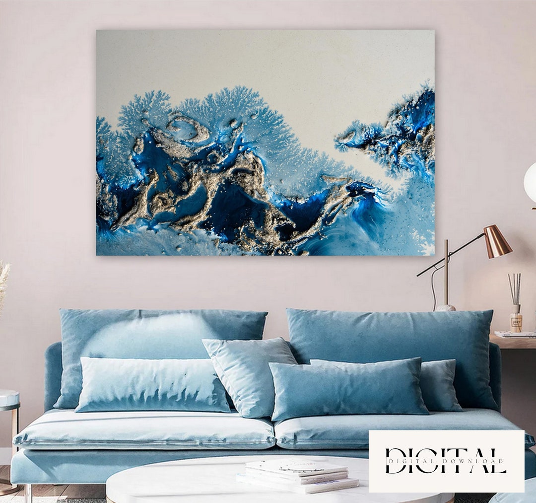 Ocean Water Print - Abstract Printable Art - Water Print - Blue Water ...