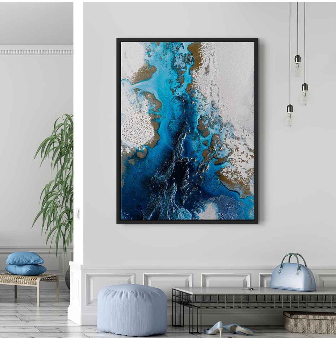 Sea Water Flow Aerial Ocean Art Print Extra Large Ocean Art Printable ...