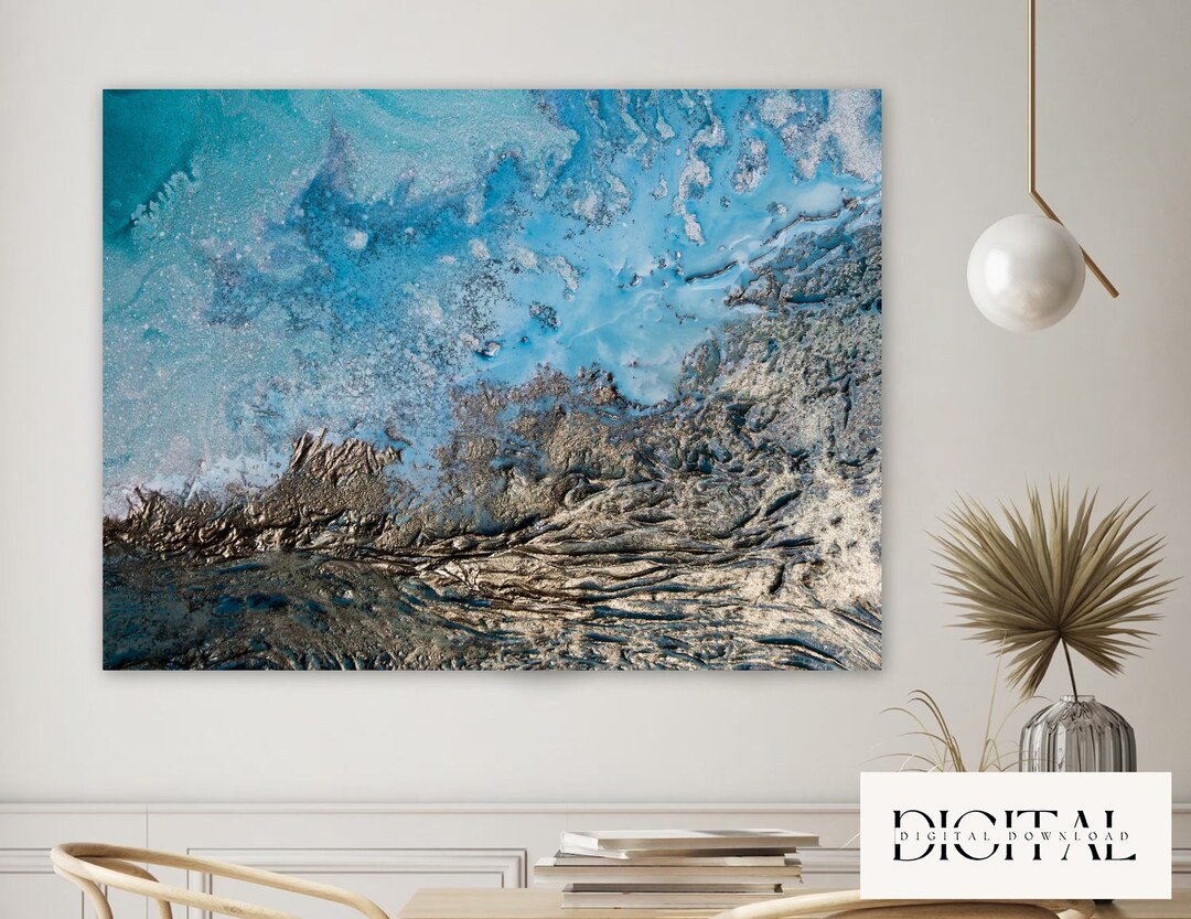 Ultra Realistic Ocean Wall Art - Blue Nature Sea - Ocean Art Print ...