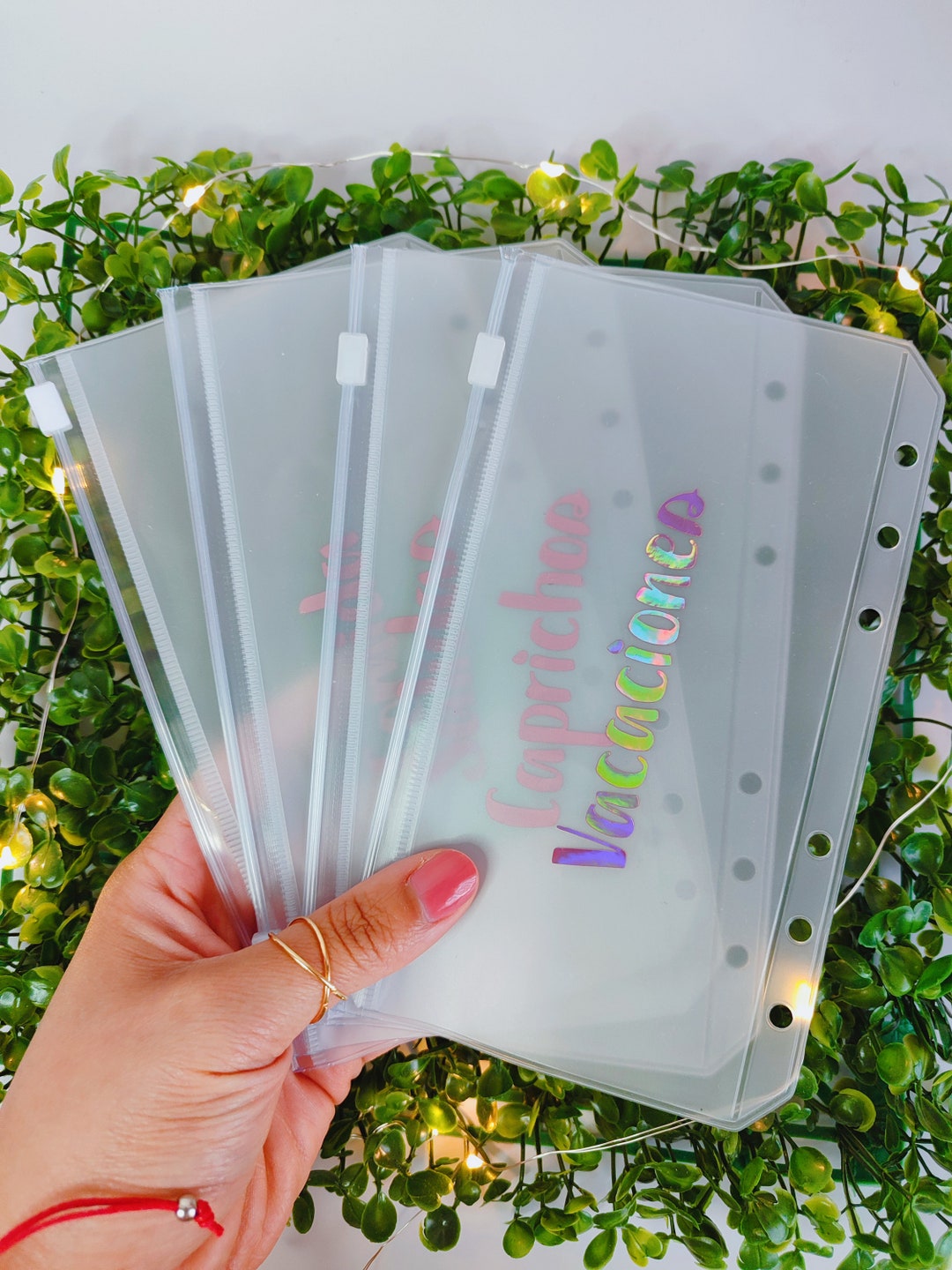 Personalized A6 Envelope, Transparent Savings Envelope With Zipper ...