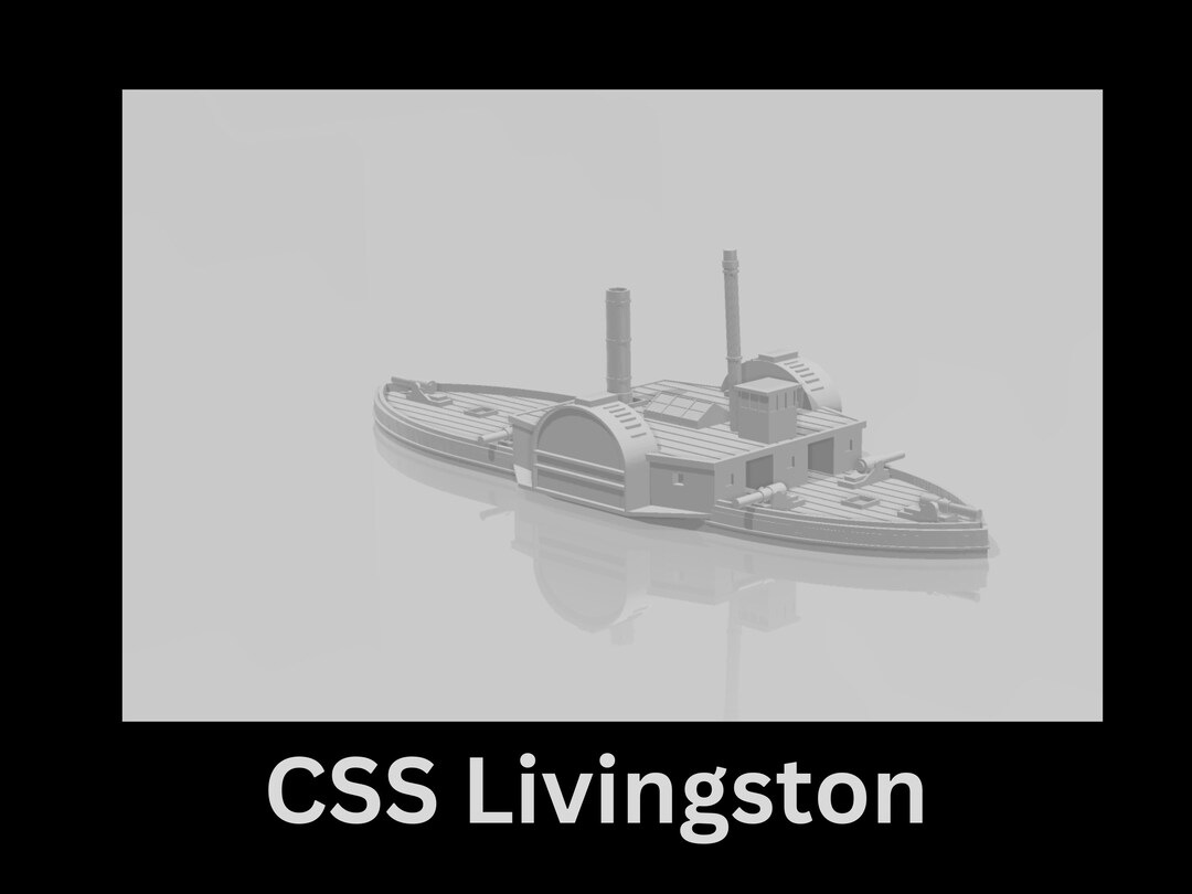 1/600 ACW Confederate Gunboat CSS Livingston - Etsy